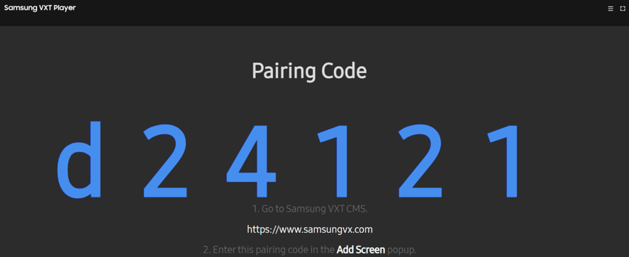 Add a Screen to Samsung VXT | VXT Services Knowledge Base